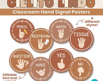 Cielito Lindo Hand Signal Posters Classroom Management Printable ...