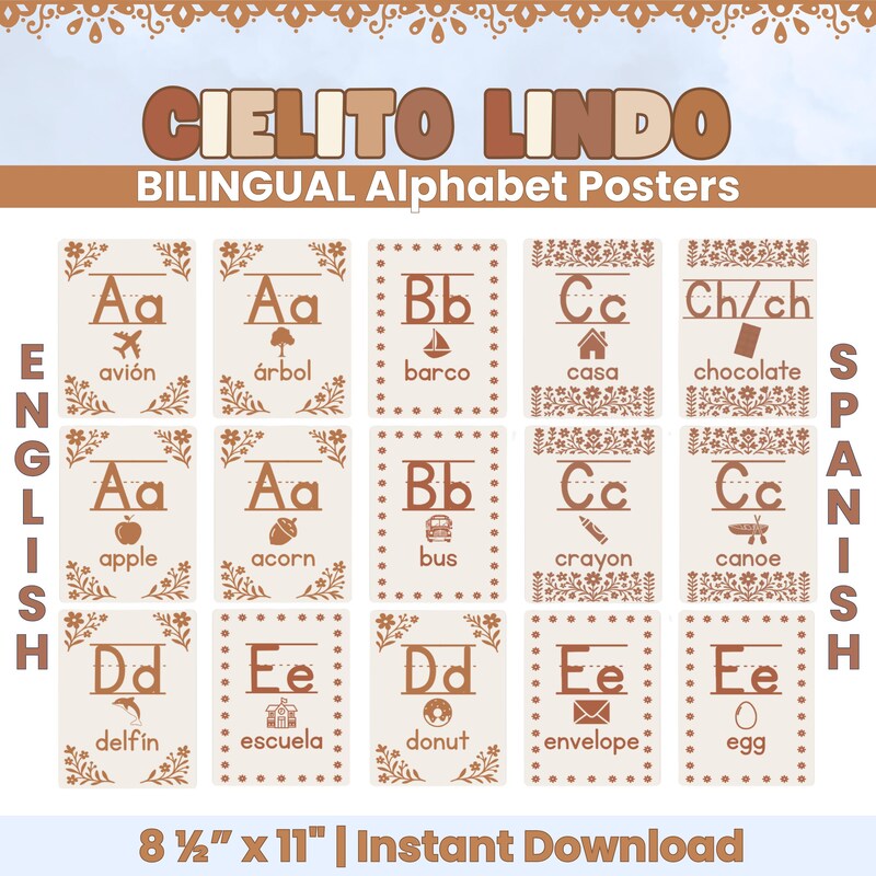 Spanish Alphabet - Etsy