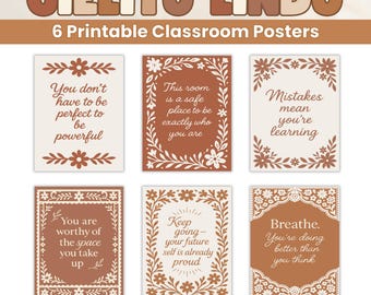 Cielito Lindo Classroom Decor Printable Posters Set of 6 for Bulletin ...