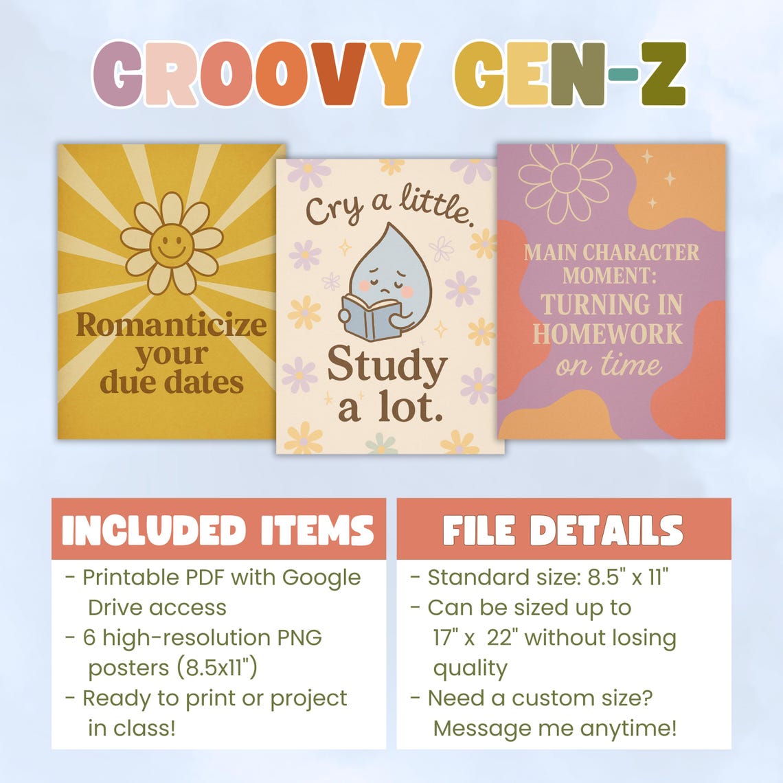 Gen Z Aesthetic Classroom Decor Set Trendy Slang Posters Fun Middle ...