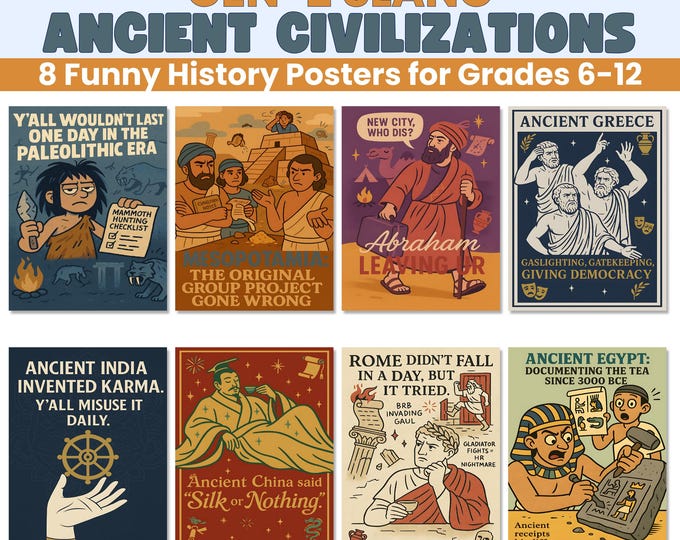 Ancient Civilization Posters, Educational History Classroom Posters ...