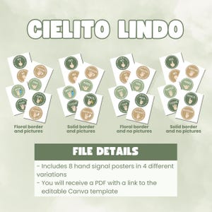 Cielito Lindo Hand Signal Posters Classroom Management Printable ...