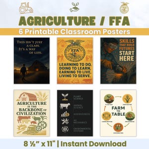 FFA Ag Classroom Posters Agriculture Science Digital Wall Art Farm to ...