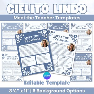 Editable Meet the Teacher Template Canva Back to School Teacher ...
