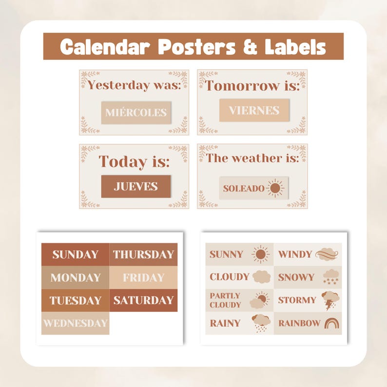Editable Cielito Lindo Classroom Calendar Printable Bundle Canva ...