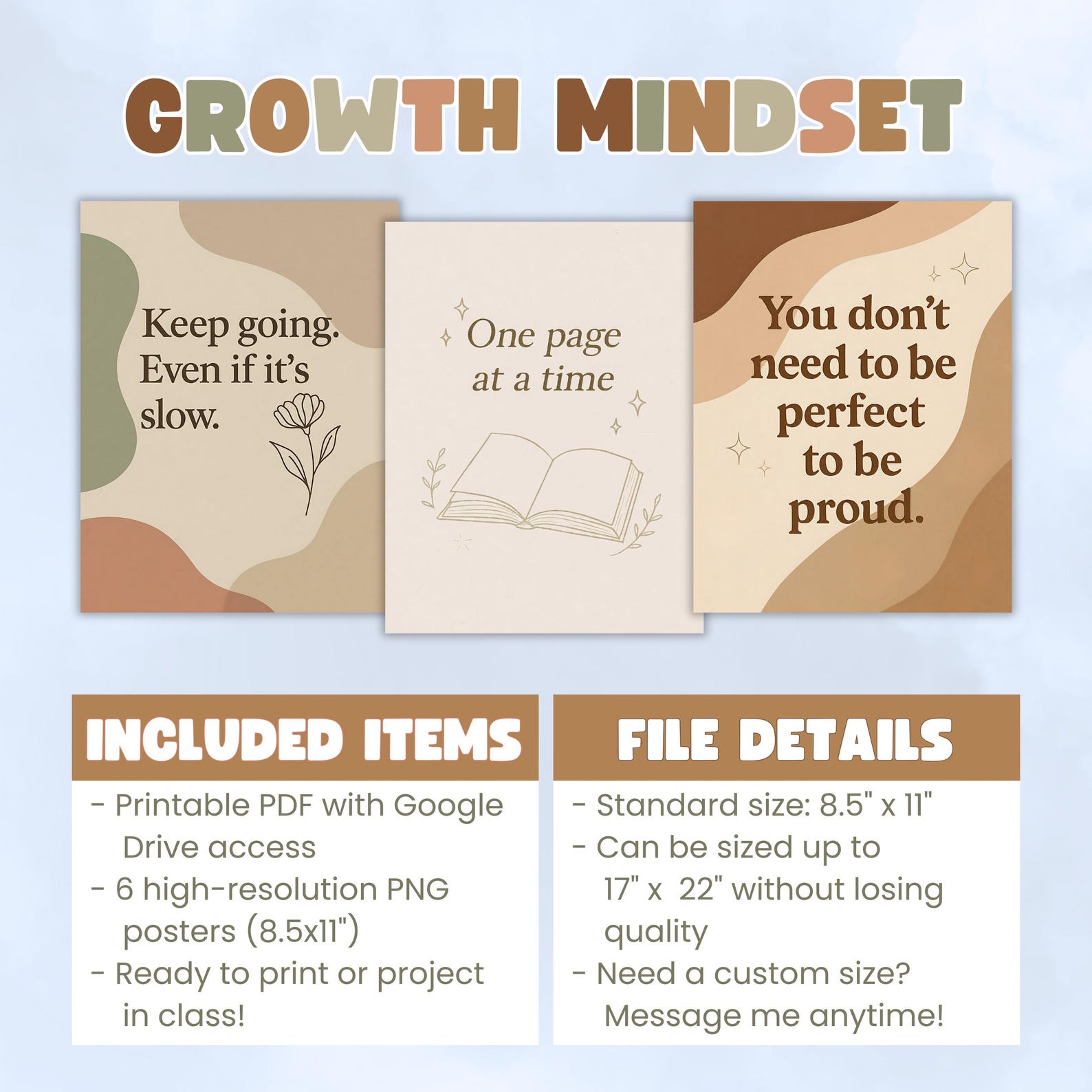 Calm Down Corner Posters Boho Classroom Quote Prints Growth Mindset ...