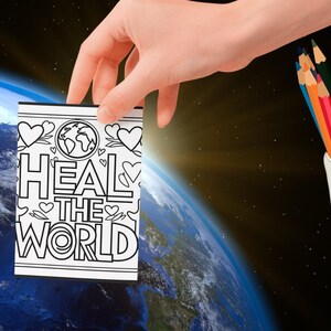 Heal the World Coloring Pages – 10 Printable PDF Sheets | Peace, Love ...