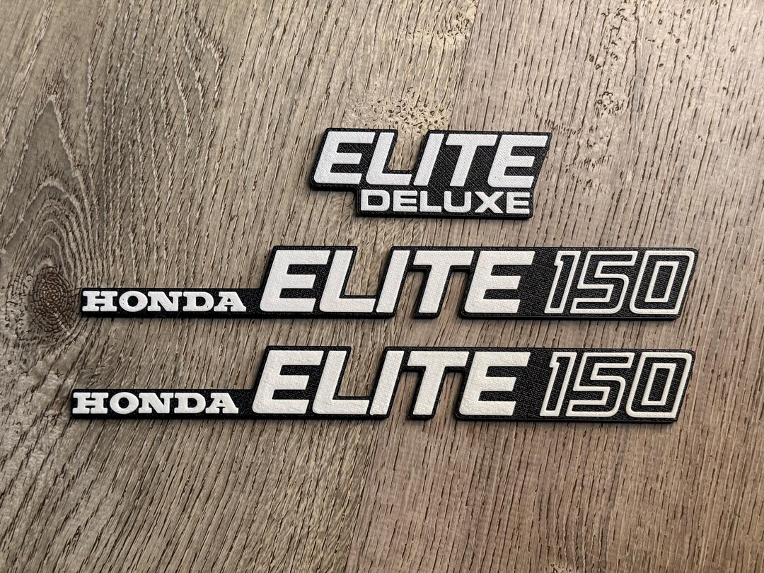 Honda Elite 150 Deluxe - 3D Printed Emblem Set – Scooter Badges ...