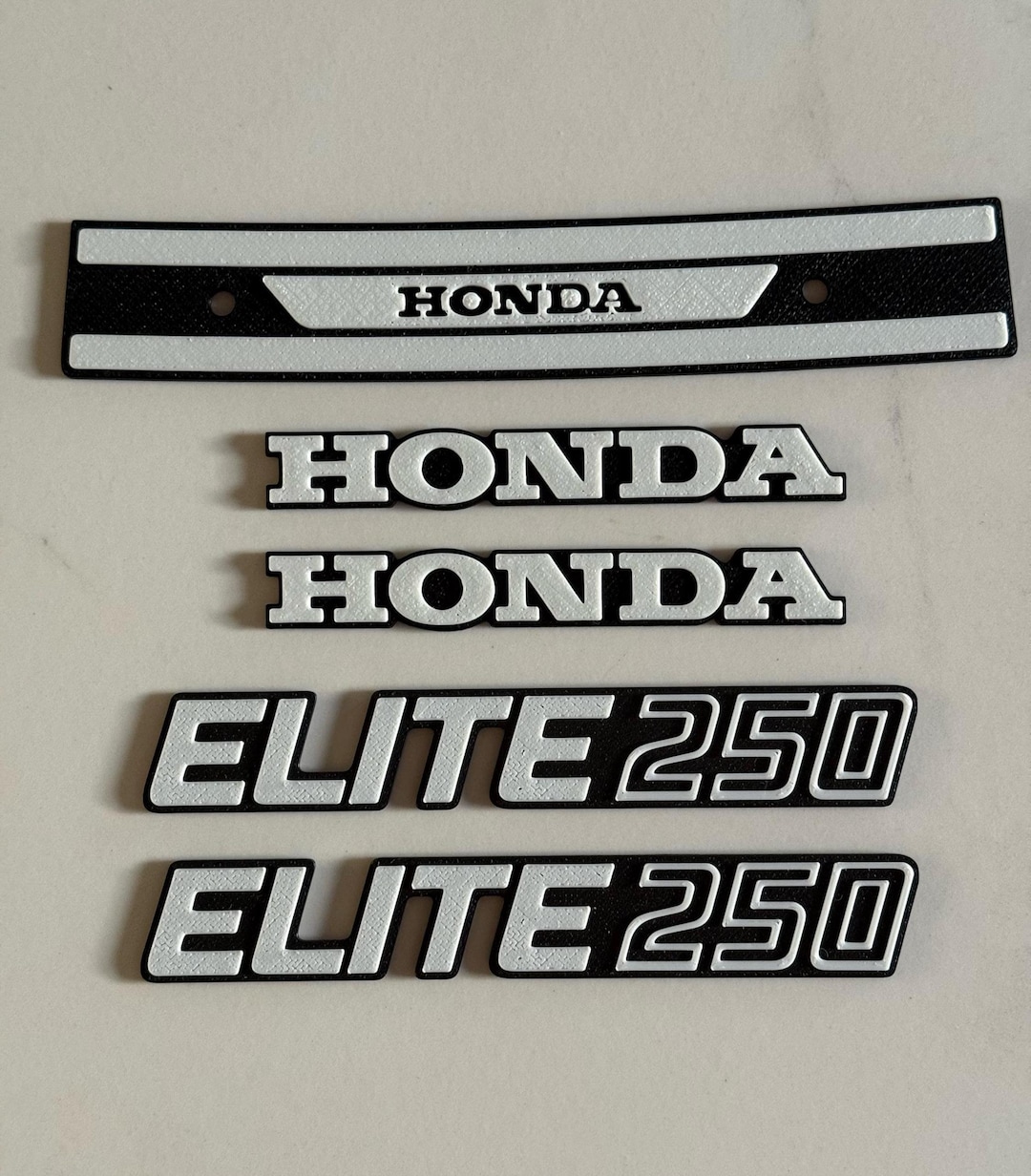 Honda Elite 250 - 3D Printed Emblem Set – Scooter Badges – Custom ...