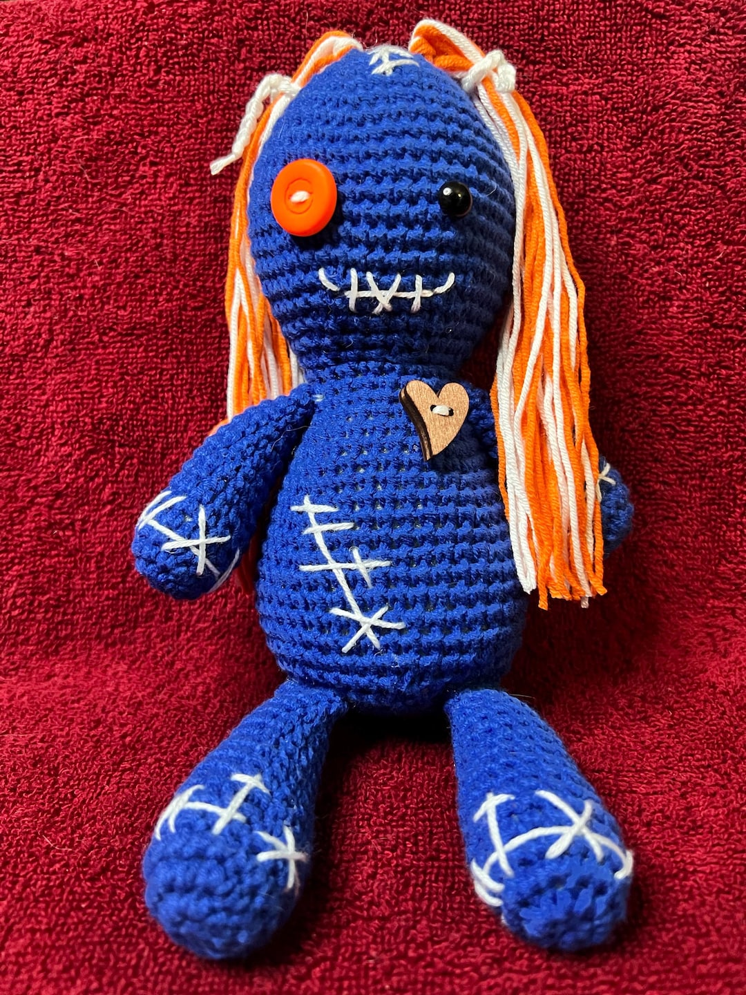 Crocheted Voodoo Doll: Happiness, Stress Relief, Wellness, Relaxation ...