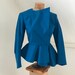 Yves Saint Laurent Runway Peplum Jacket in Teal, FR 38/US6 - Etsy