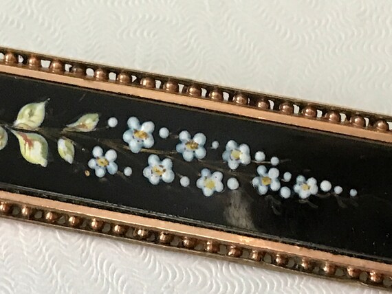 Victorian Sterling Silver Forget-Me-Not Bar Brooch or… - Gem