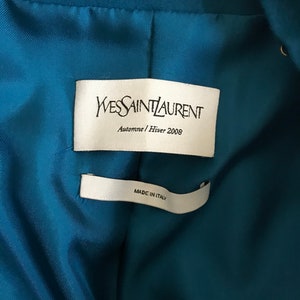 Yves Saint Laurent Runway Peplum Jacket in Teal, FR 38/US6 - Etsy