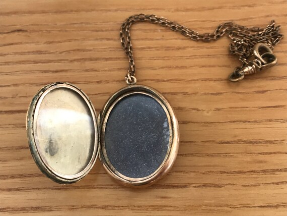 Antique Victorian German Pinchbeck Mourning Locket wi… - Gem