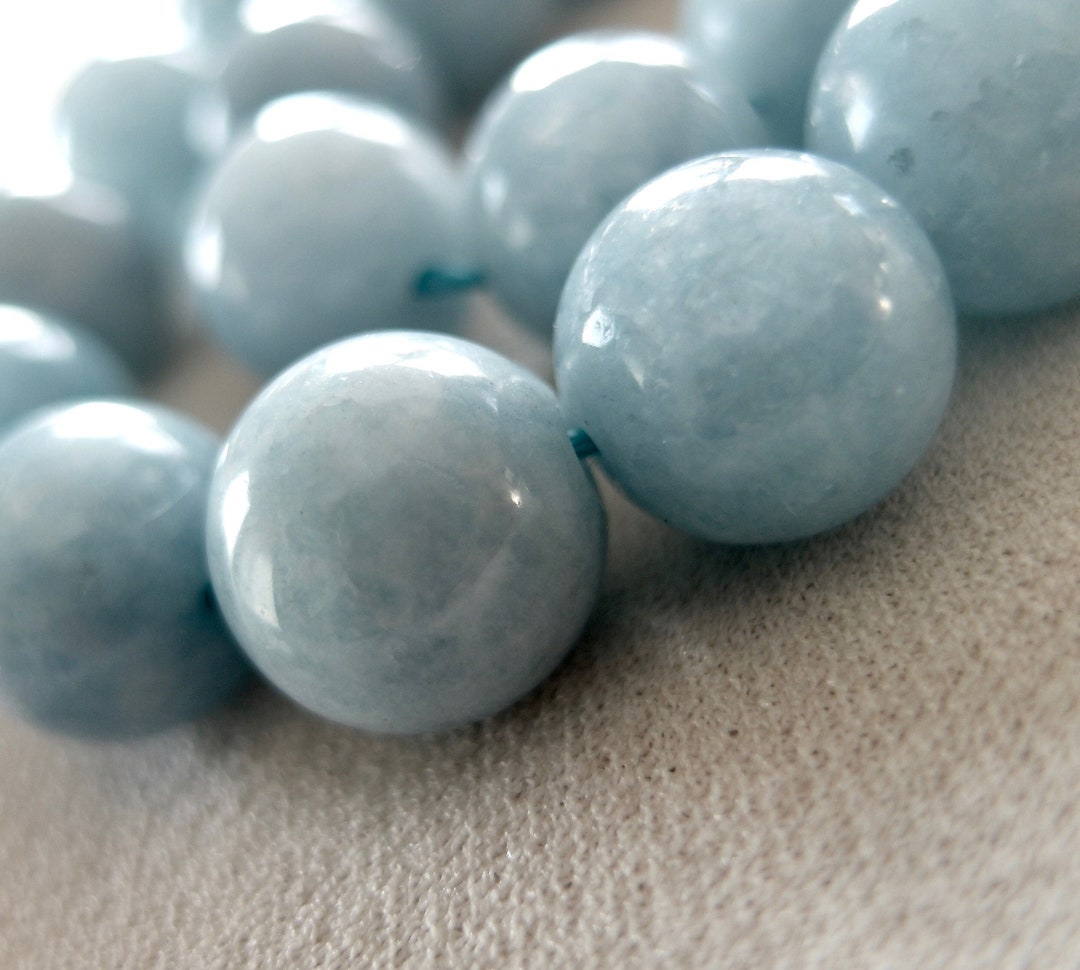 12mm Blue Round Stone Beads, 7.5" Strand, 16 Beads. FREE SHIPPING on ...