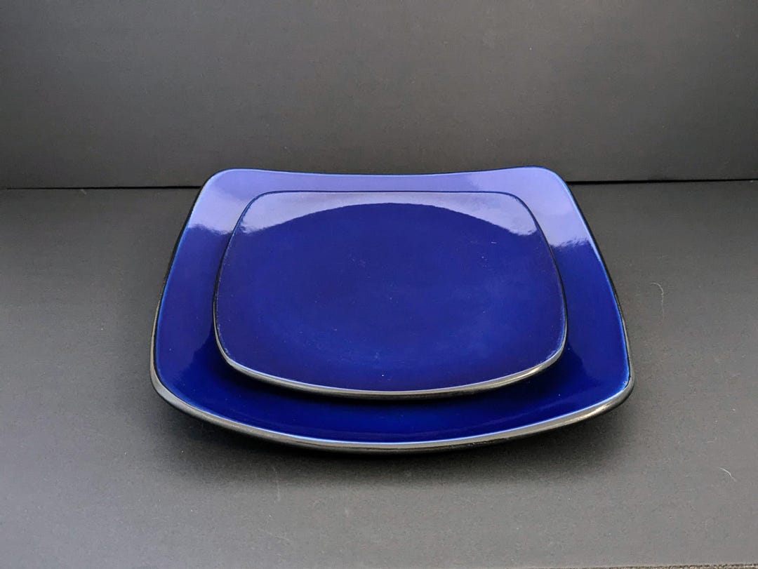 Corelle Hearthstone Indigo Cobalt Blue Stoneware Plates: Dinner or ...