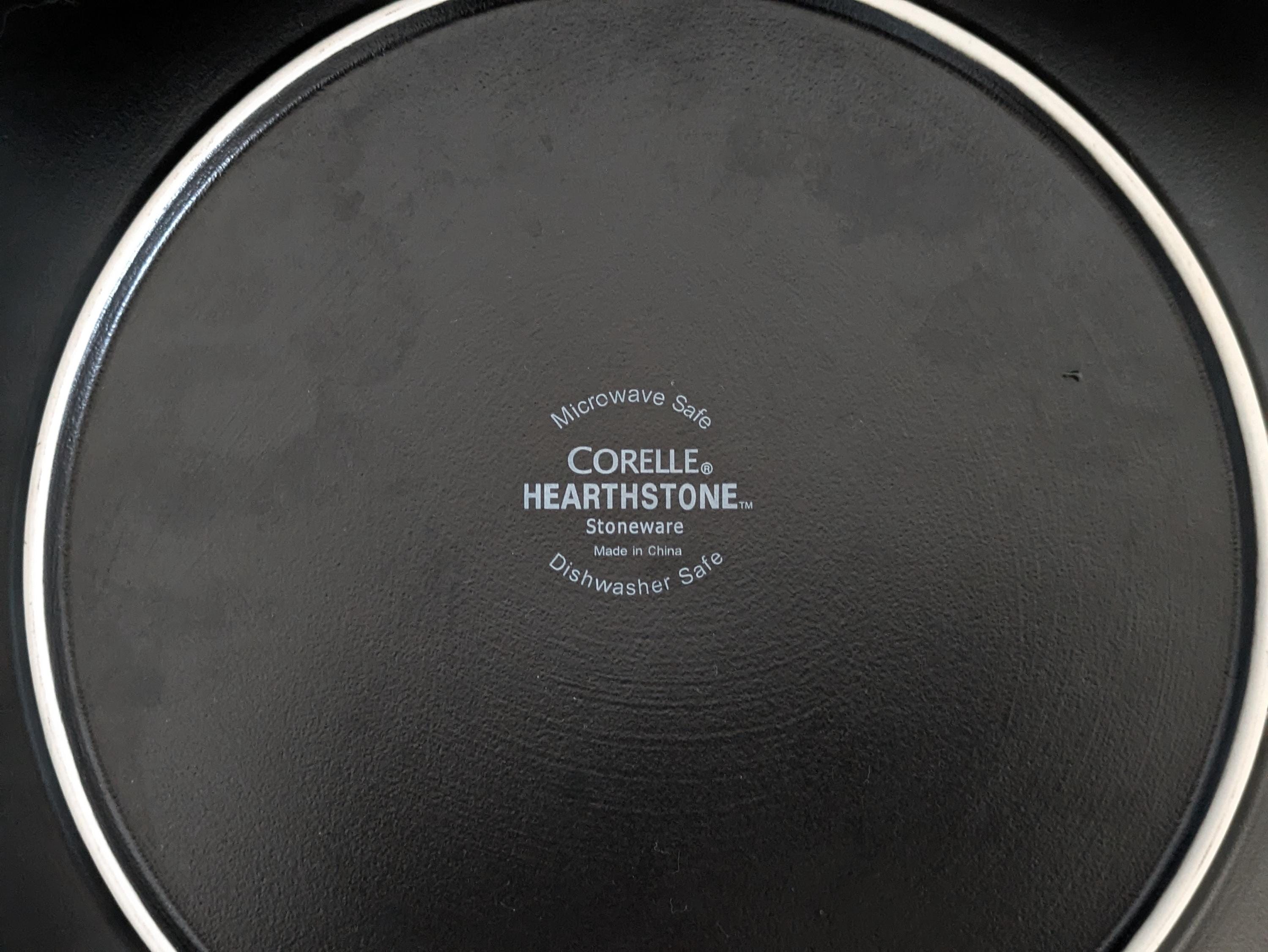 Corelle Hearthstone Dinnerware: Indigo Blue Stoneware Salad and Dinner ...
