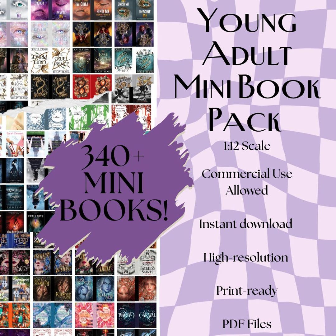YA Mini Book Covers - 1:12 Scale Printable PDF (digital Download) - Etsy