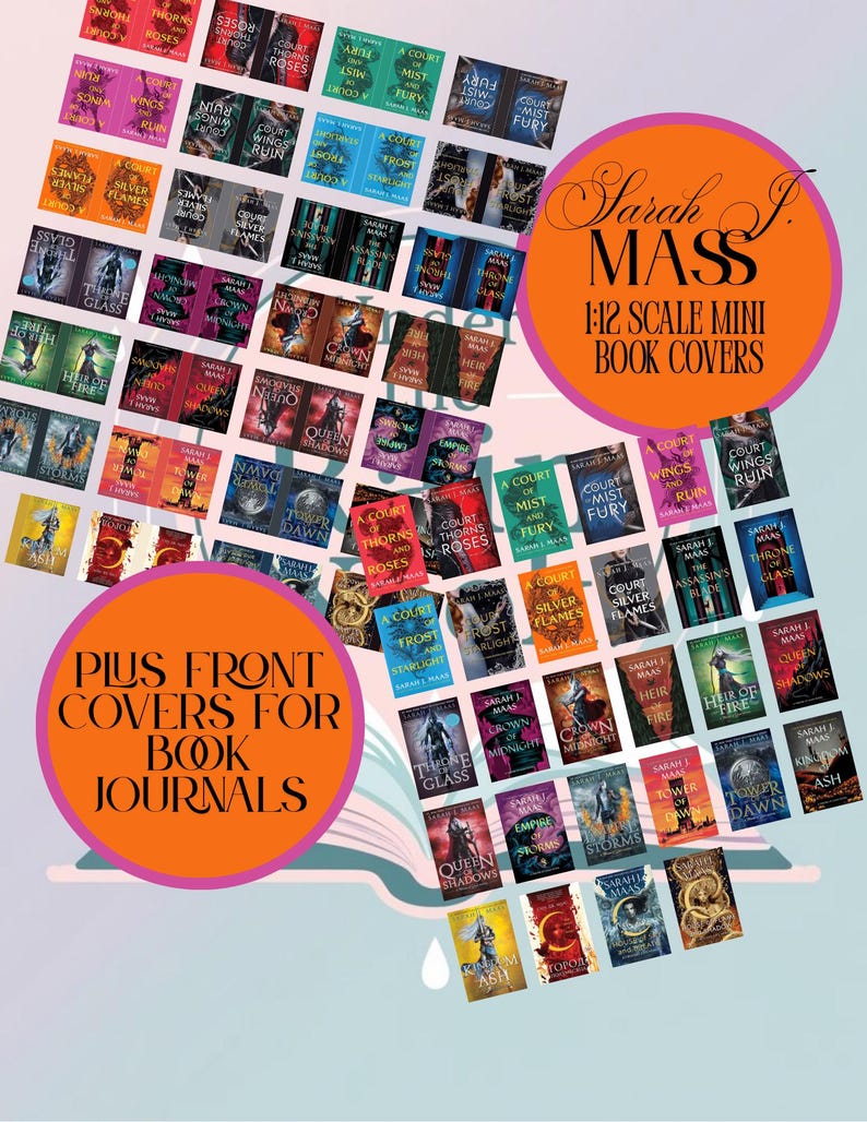 1:12 Scale Maas Mini Book Covers| Front Book for Book Journals| Bookish ...