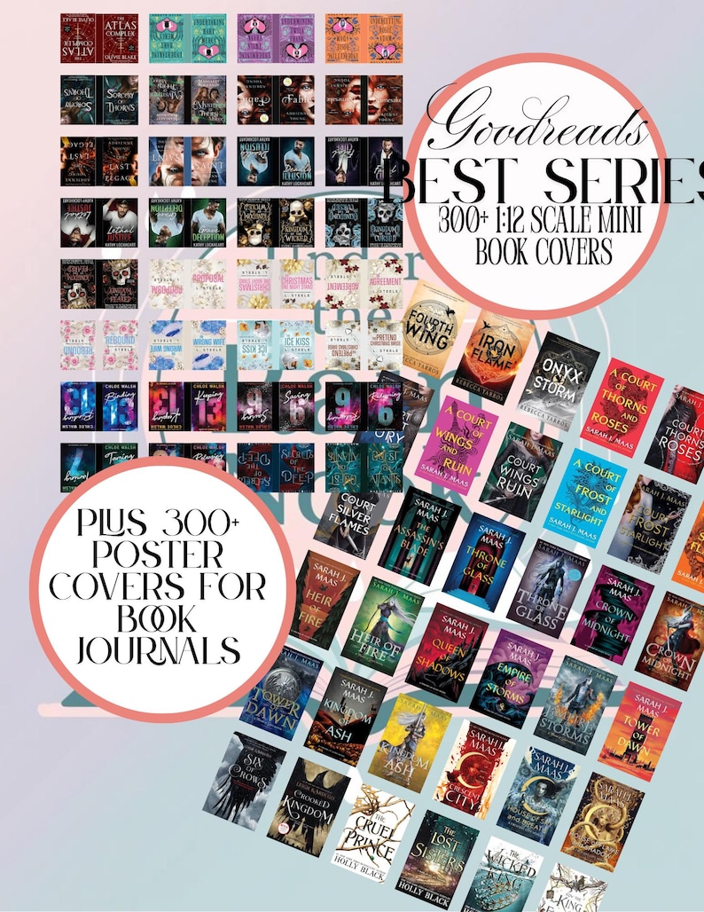 300+ Mini Book Covers & Posters | 1:12 Scale, Booktok (downloadable PDF ...