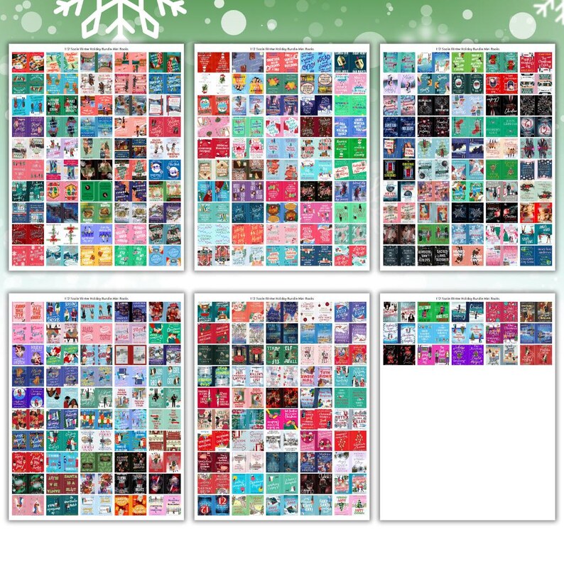 Winter Holiday Mini Books Pack | 1:12 Scale PDF | 260+ Printable Covers ...