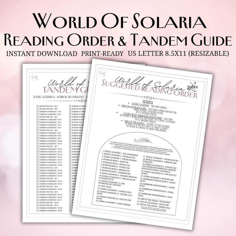 Zodiac Academy Template - Etsy