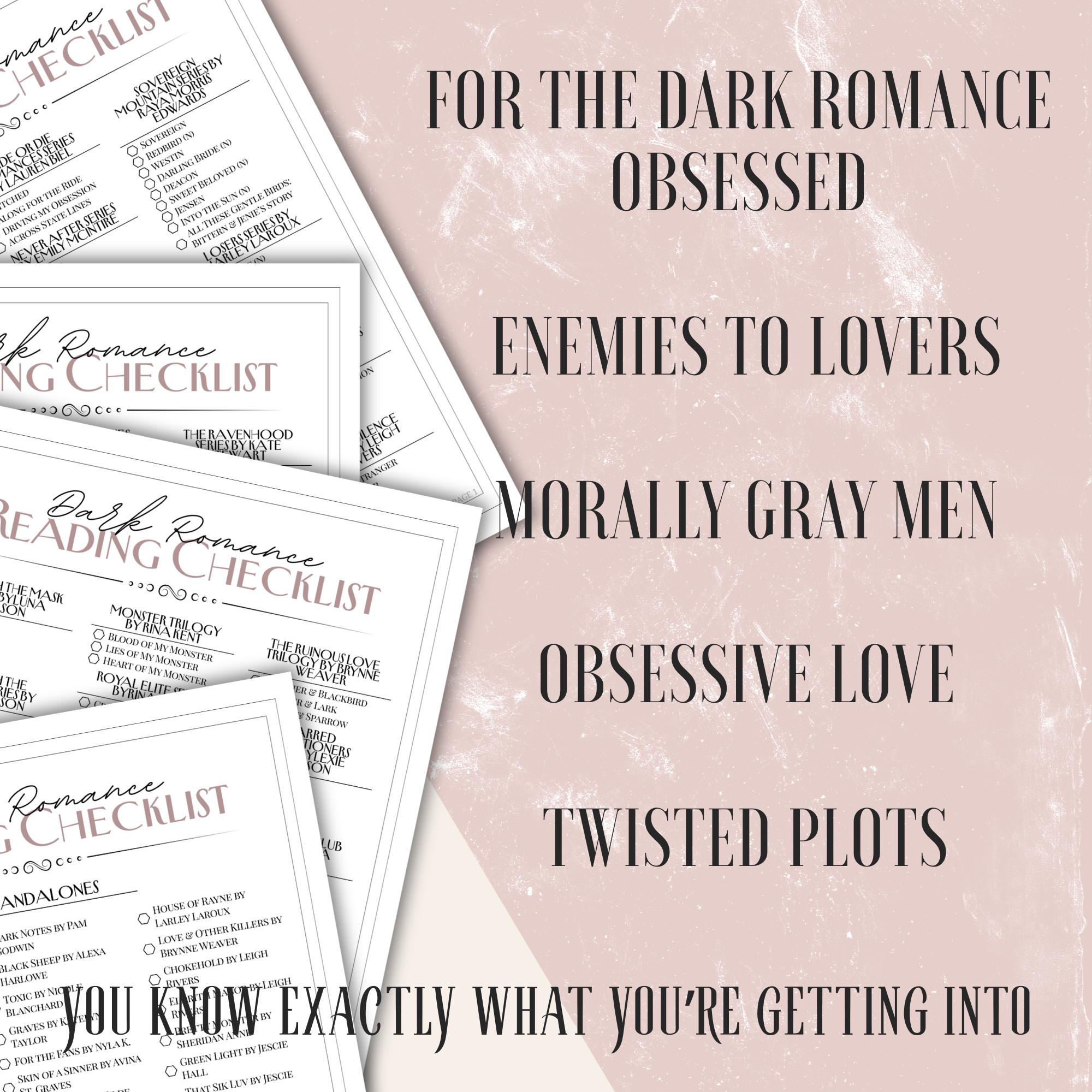 Ultimate Dark Romance Reading Checklist | 46 Series & 45 Standalones ...