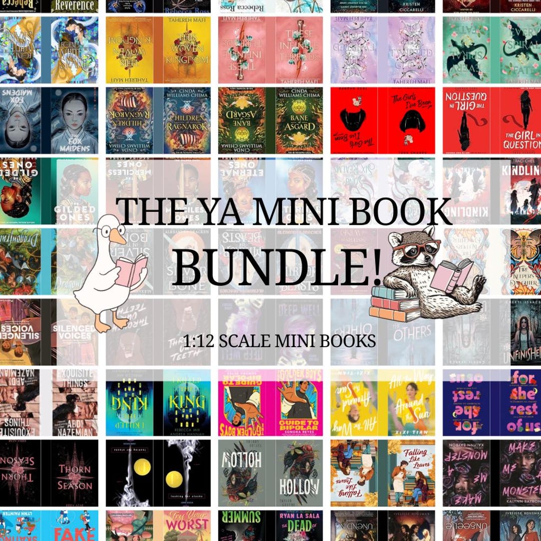 YA Mini Book Covers - 1:12 Scale Printable PDF (digital Download ...