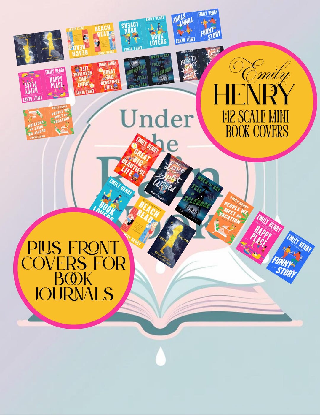 1:12 Scale Henry Mini Book Covers| Front Book for Book Journals ...