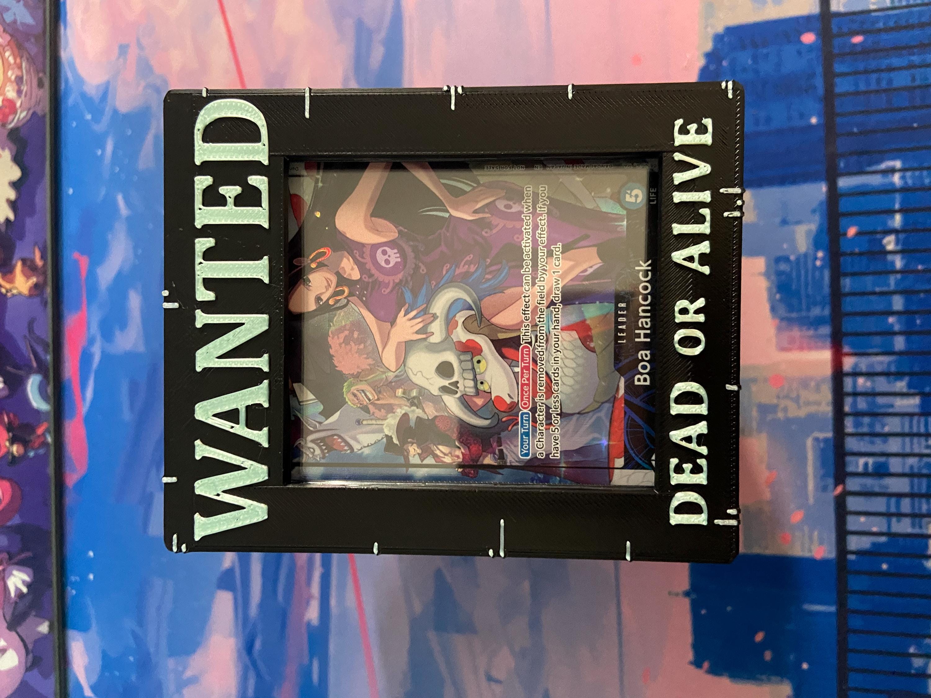 OPTCG WANTED Deck Box With Leader Window Fits 100 St Sz Sleeved Cards ...