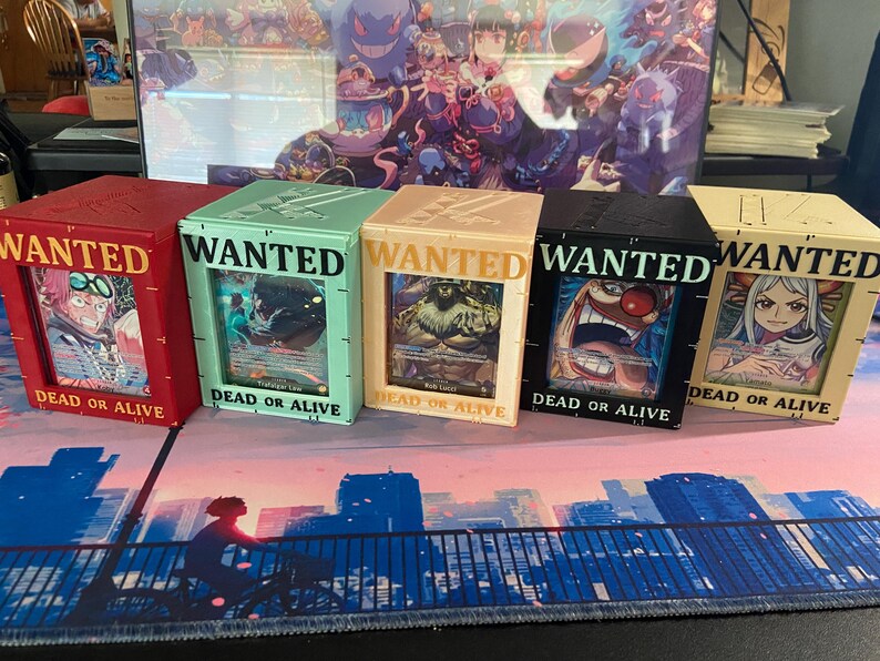 OPTCG Wanted Deck Box: Leader Window, Magnetic Closure 100-105 Standard ...