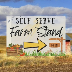Self Serve Farm Stand Flag Sign, Farmhouse, Country Home Banner ...