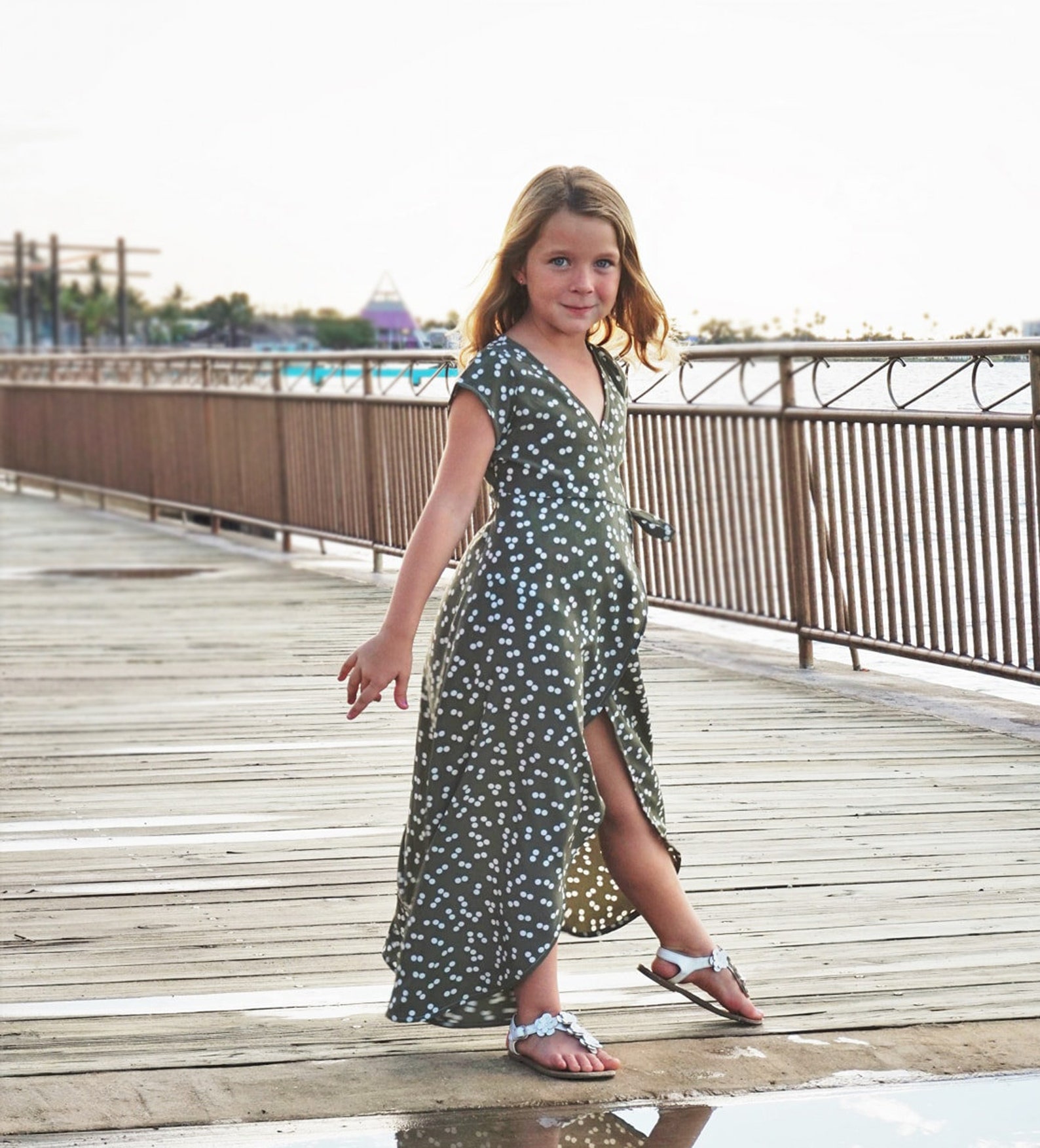 Boardwalk Wrap Dress Pattern for Girls - Etsy