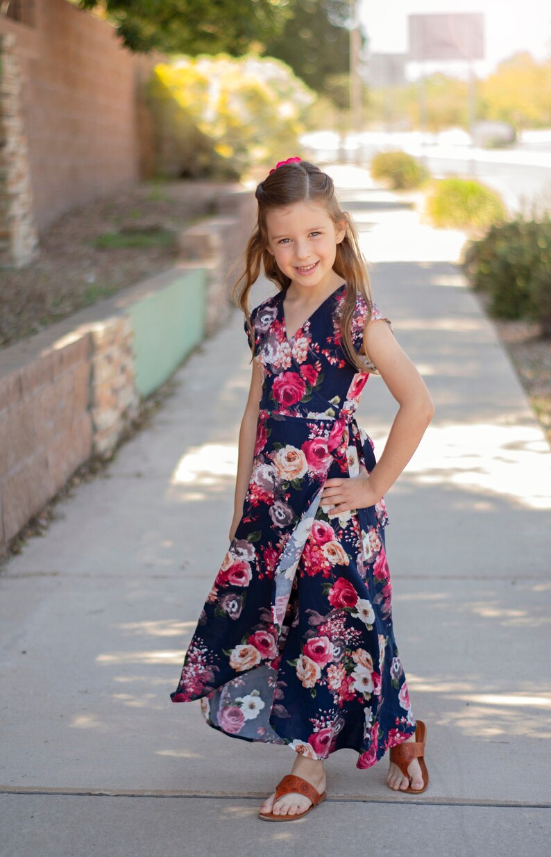 Boardwalk Wrap Dress Pattern for Girls - Etsy