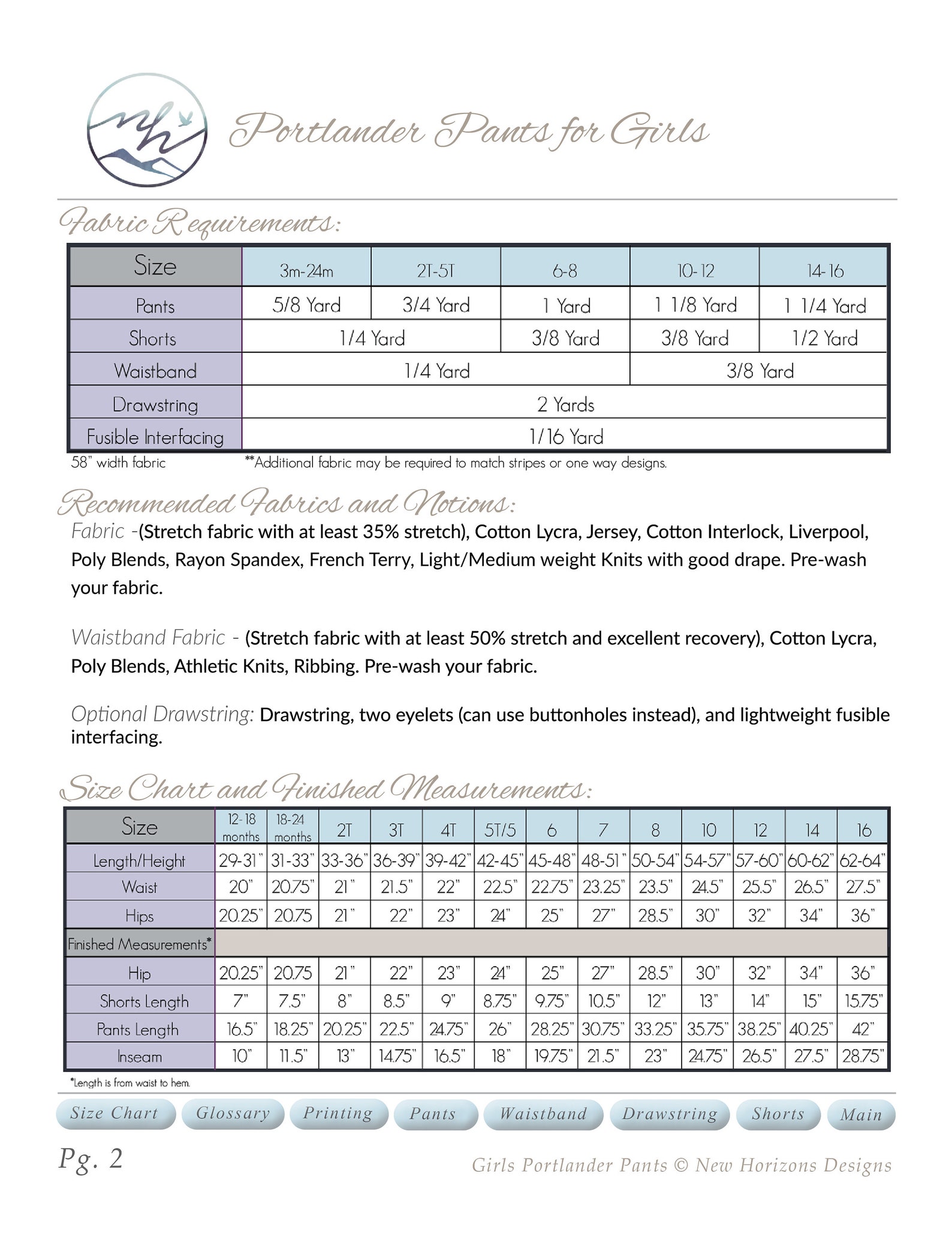 Portlander Pants Pattern for Girls | Etsy