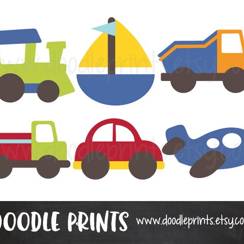 KPM Transportation Digital Clip Art | Etsy