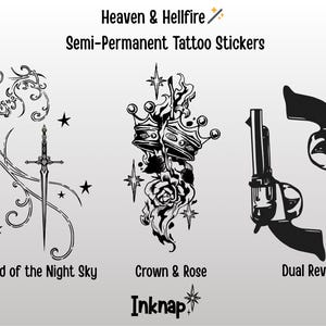 Dark Aesthetic Semi-permanent Tattoos | Gothic Celestial Art | Y2K Alt ...