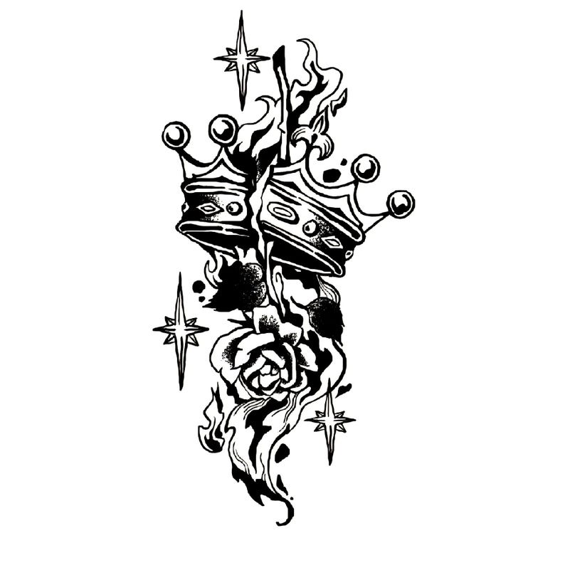 Dark Aesthetic Semi-permanent Tattoos | Gothic Celestial Art | Y2K Alt ...