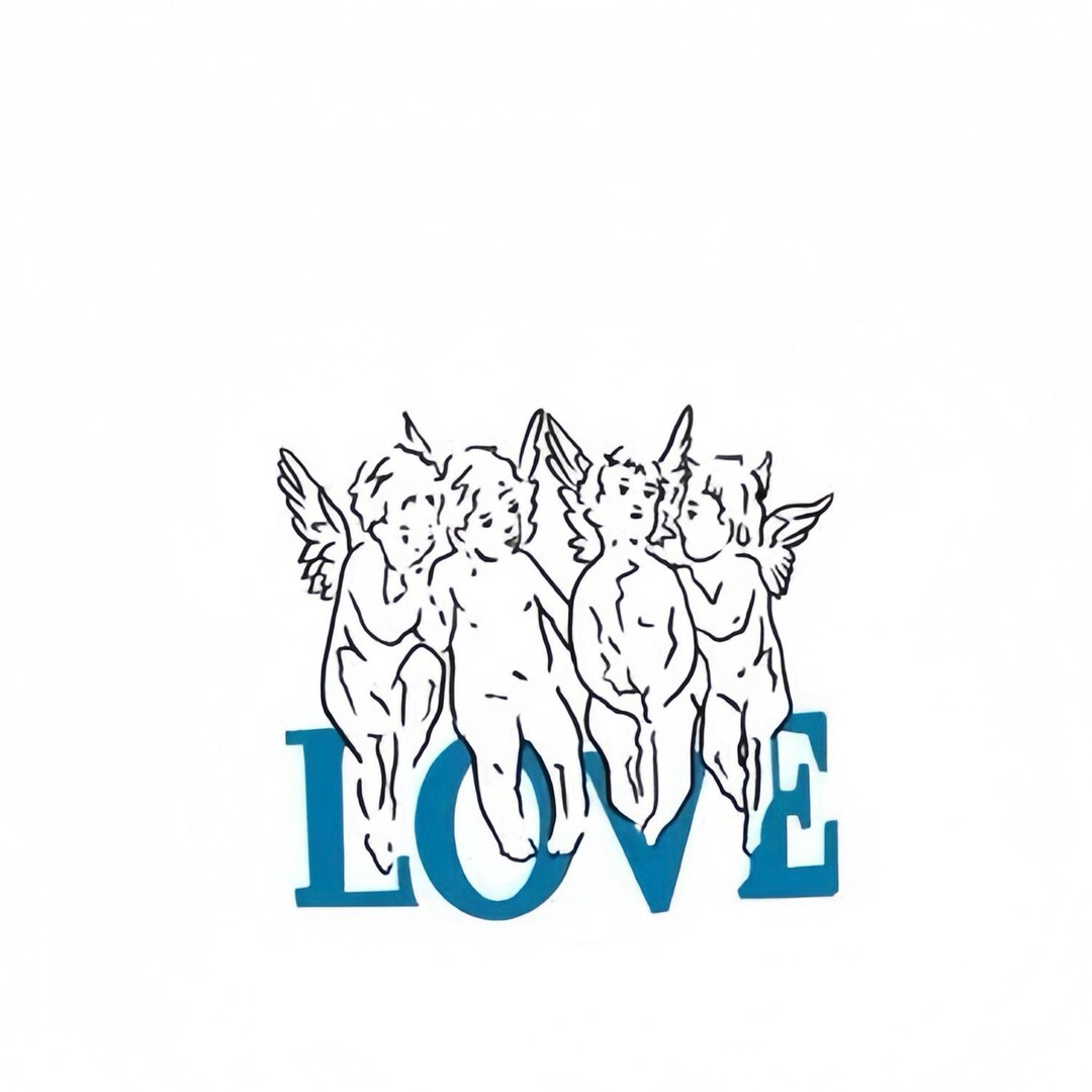 Y2K Angel Temporary Tattoo: Retro LOVE Cherub Sticker - Etsy