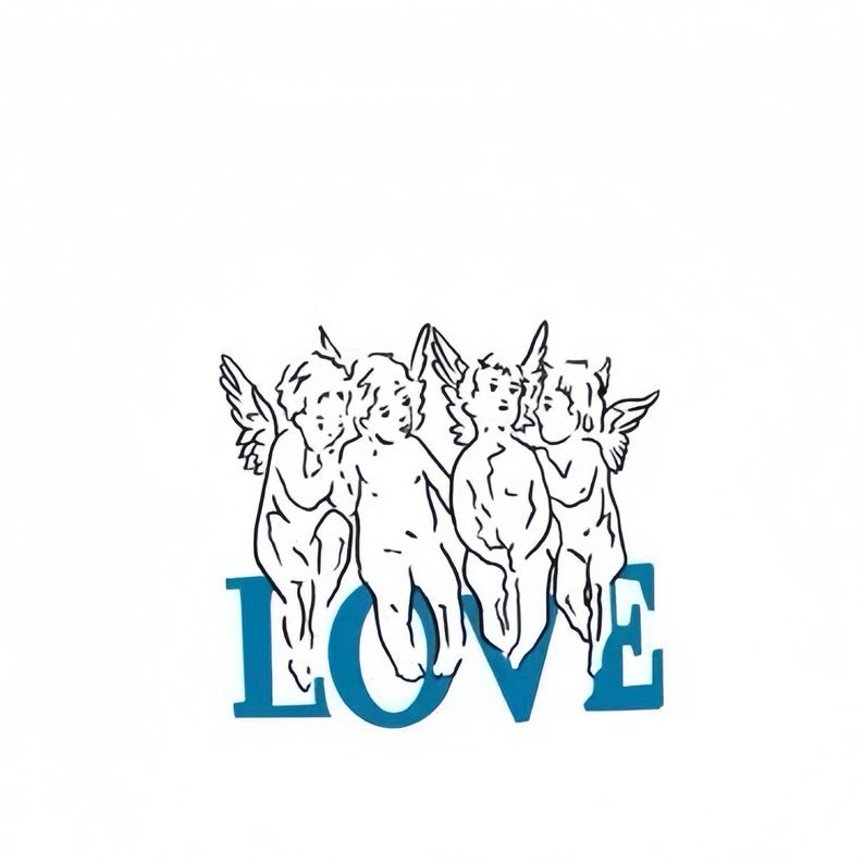 LOVE Angel Tattoo Sticker • Y2K Aesthetic Temporary Tattoo for Skin ...