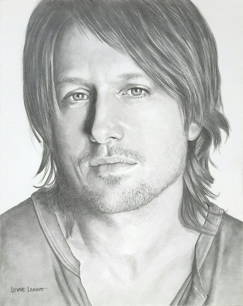 Keith Urban Pencil Portrait - Etsy