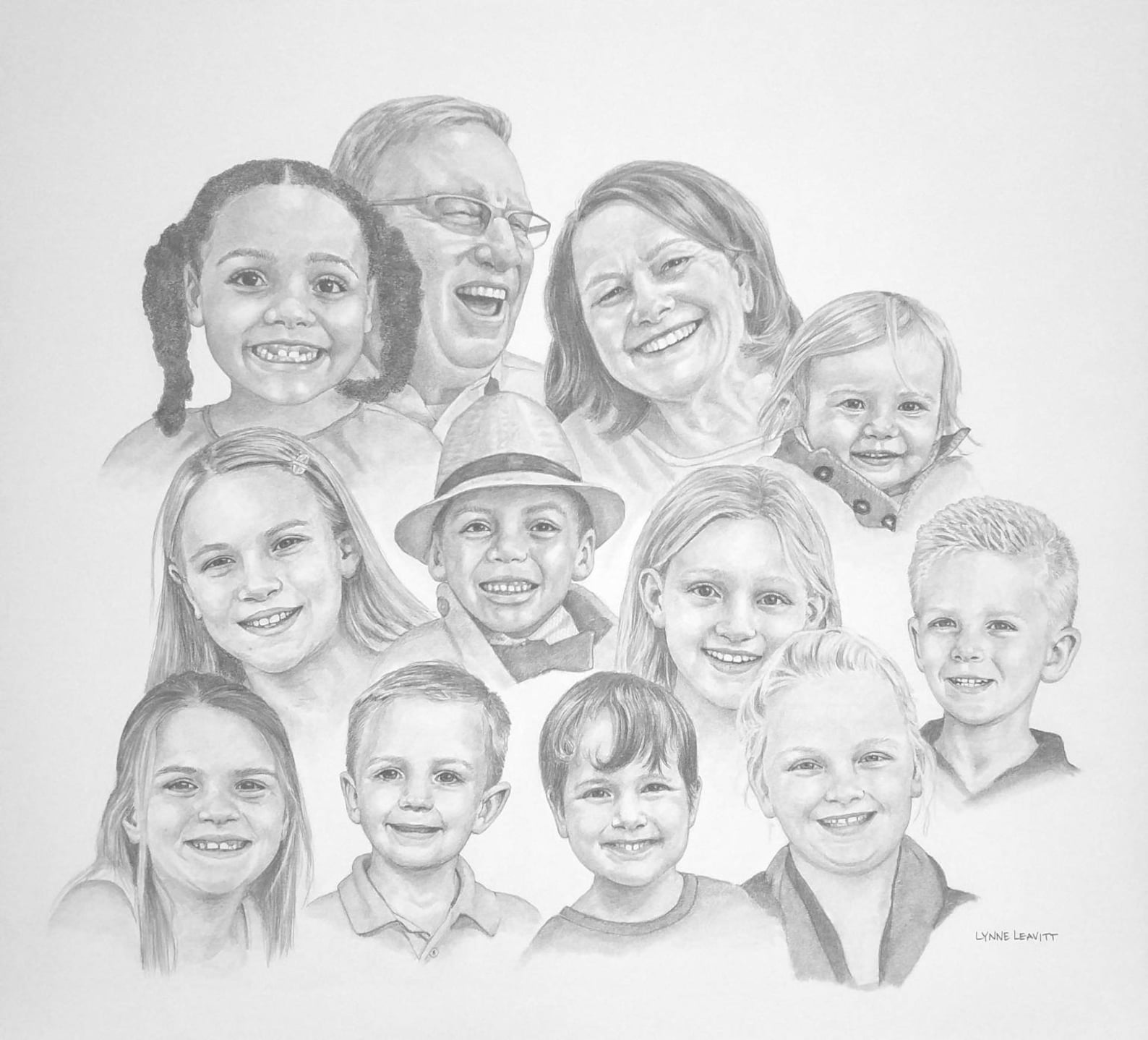 Pencil Portrait Family Drawing Commission - Etsy
