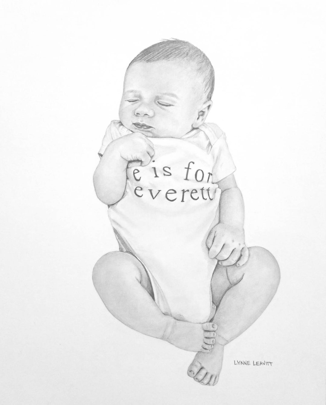 Pencil Portrait Baby Commission - Etsy