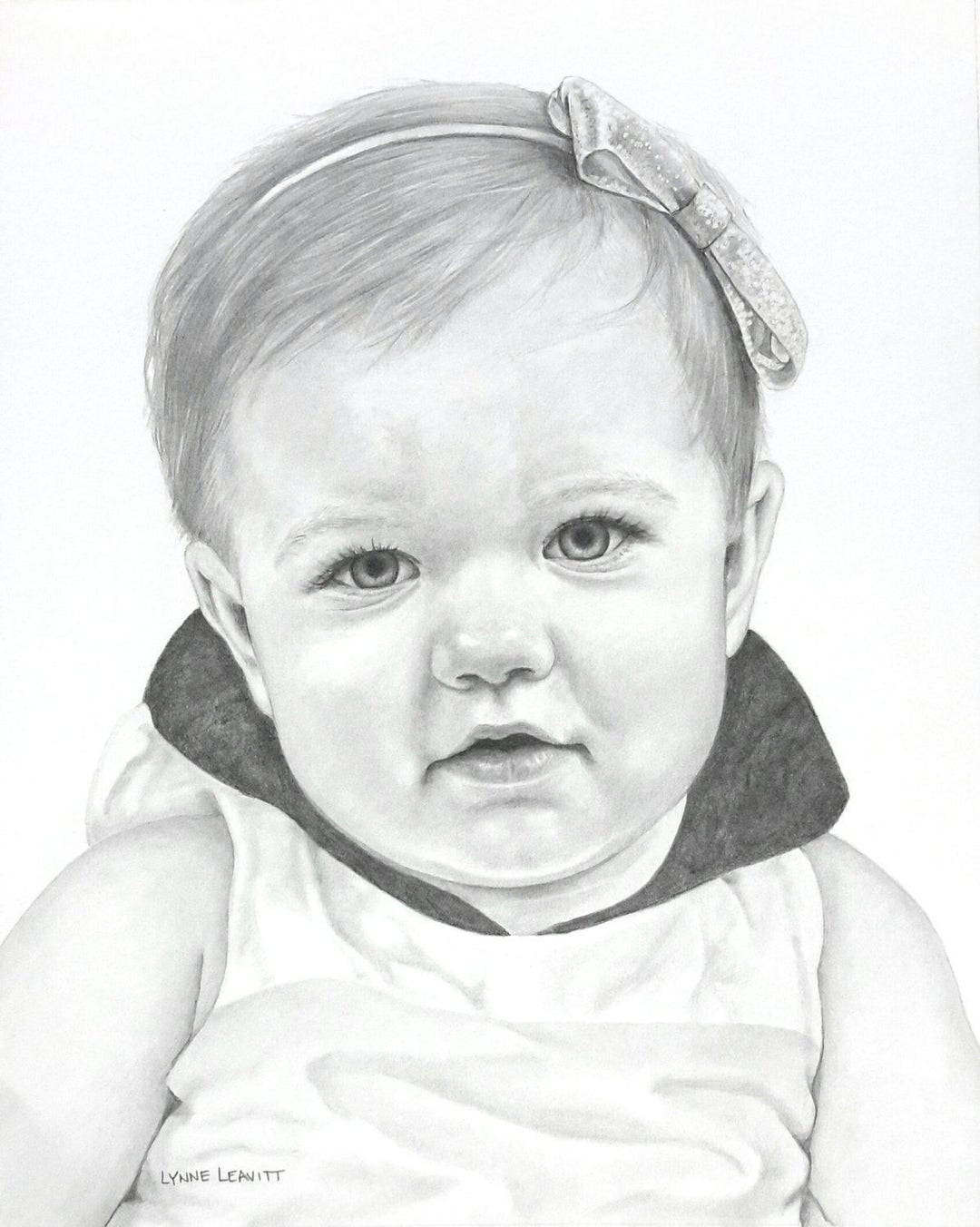 Baby Custom Pencil Portrait Drawing Commission - Etsy