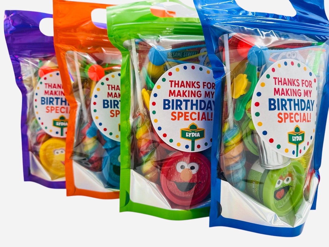 Colorful Character Party Favor Bag – Monster & Friend Goodie Bag for ...