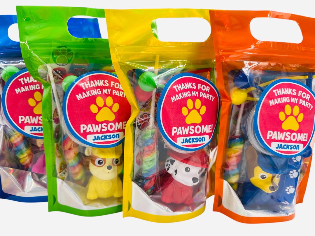 Rescue Pup Party Favor Bag – Toy, Activity Pack, Bracelet, Fidget ...