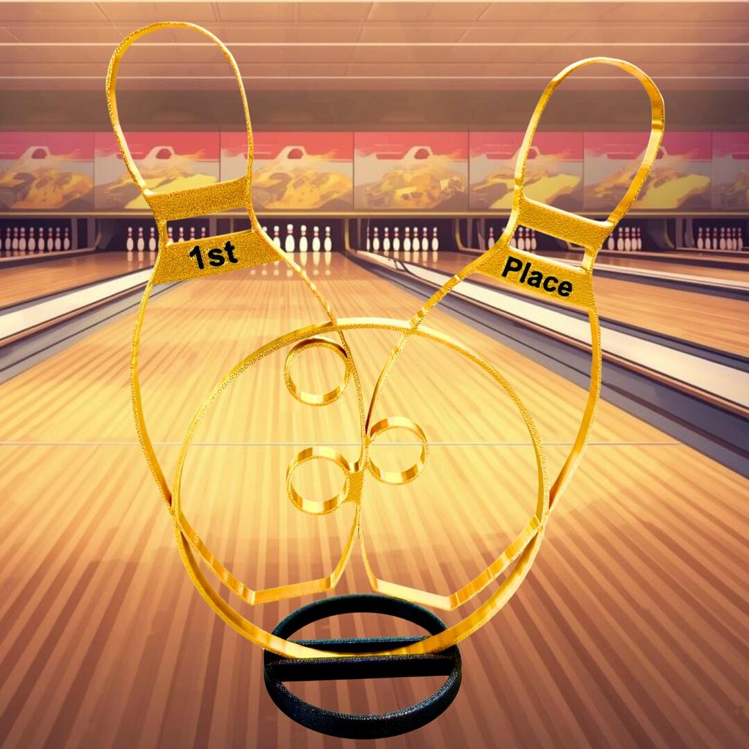 Custom Bowling Pin & Ball Centerpiece – 8” – Personalized – Includes ...