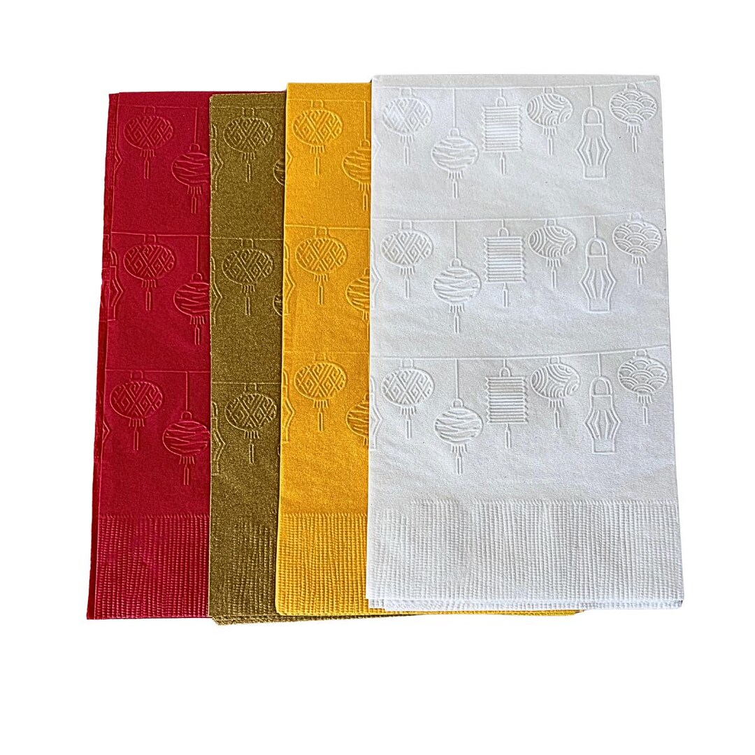 Embossed Chinese Lantern Paper Napkins – Elegant Asian Decor - Etsy