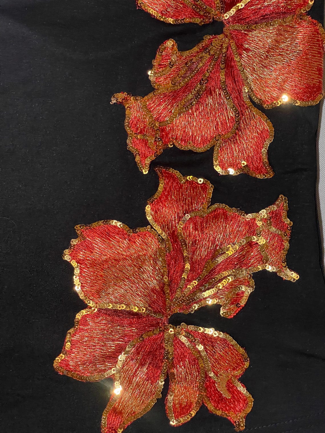 Embroidered Sequin Maple Leaf Tank Top With Spaghetti Straps Red - Etsy