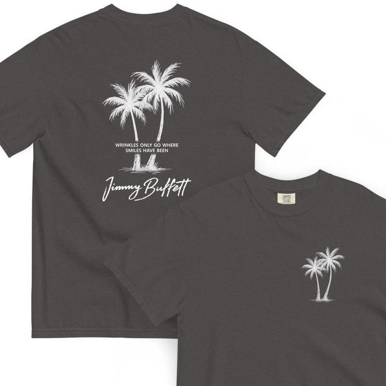 Jimmy Buffett Palm Tree T-shirt: Island Vibes Tropical Beach Tee - Etsy